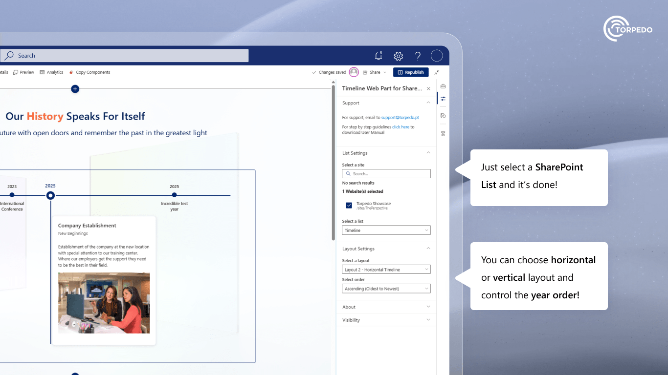 Timeline Web Part for SharePoint