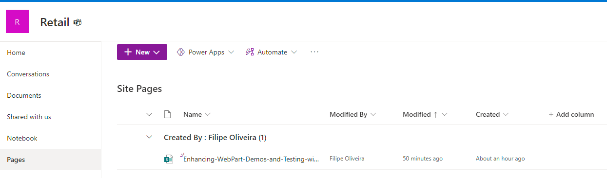 Copy SharePoint Online Pages