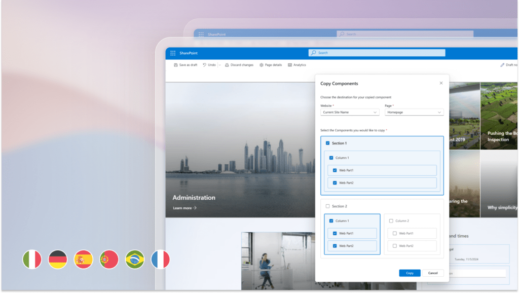 Copy Web Parts and Sections: an extension for SharePoint